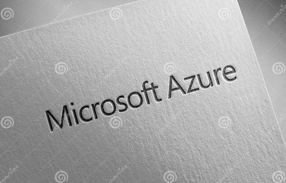 Microsoft-azure_1 on Paper Texture Editorial Photo - Image of referred ...