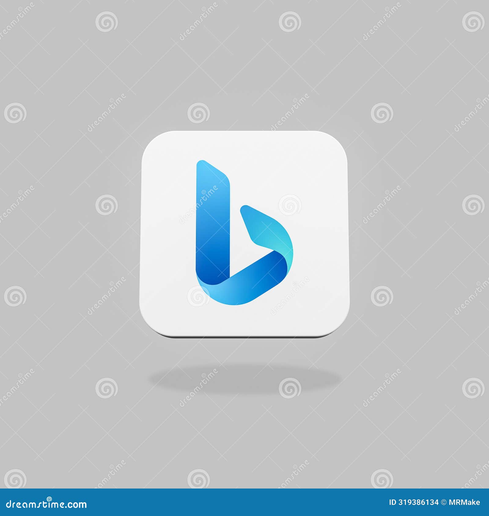 Microsoft Bing App Icon on Flat Gray Background Editorial Stock Image ...