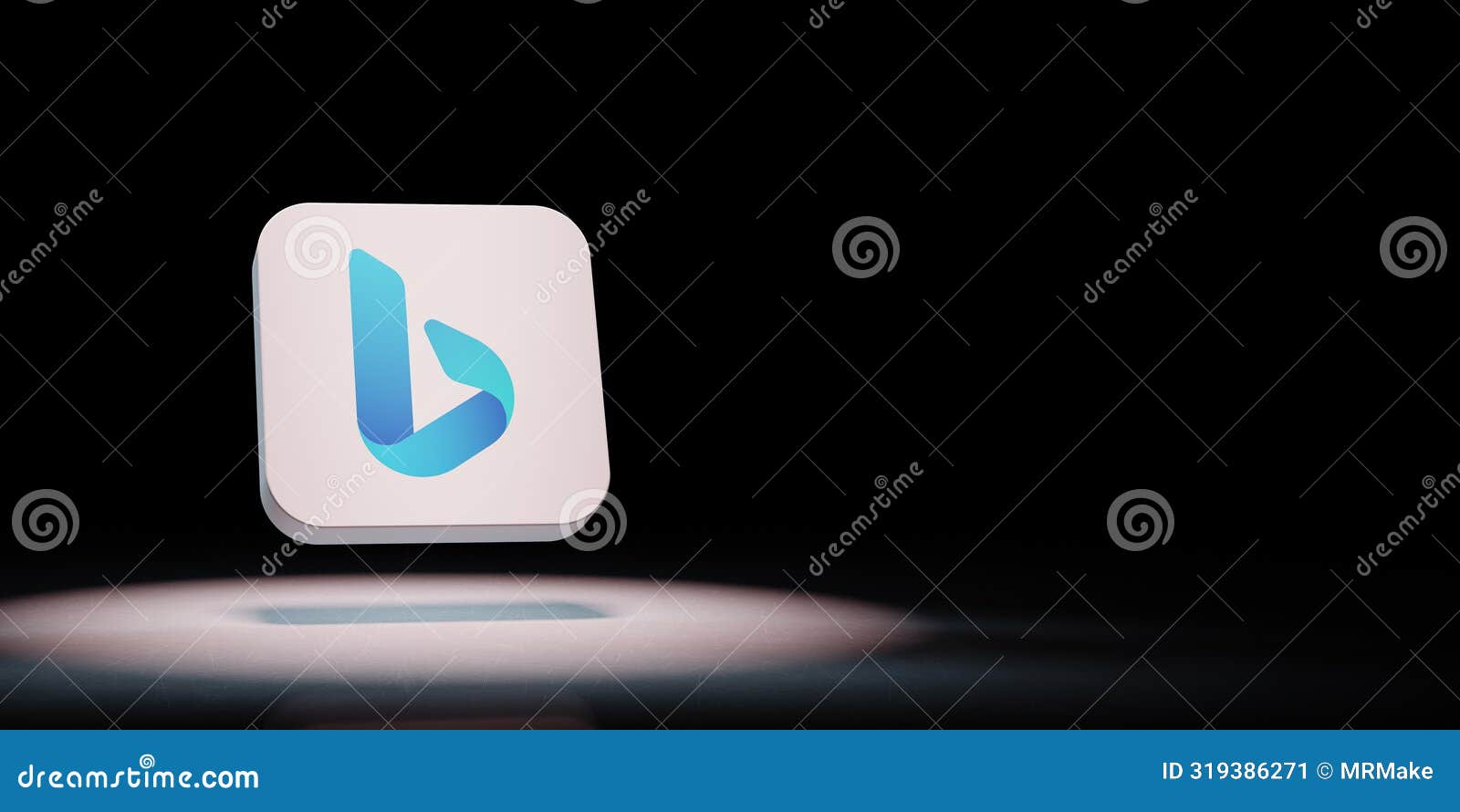 Microsoft Bing App Icon Spotlighted on Black Background Editorial Photo ...