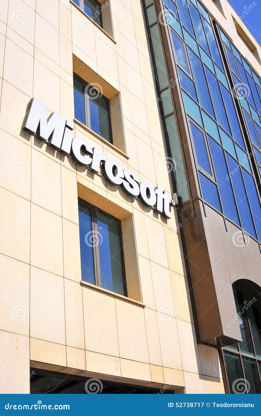 Microsoft building editorial photography. Image of romania - 52738717