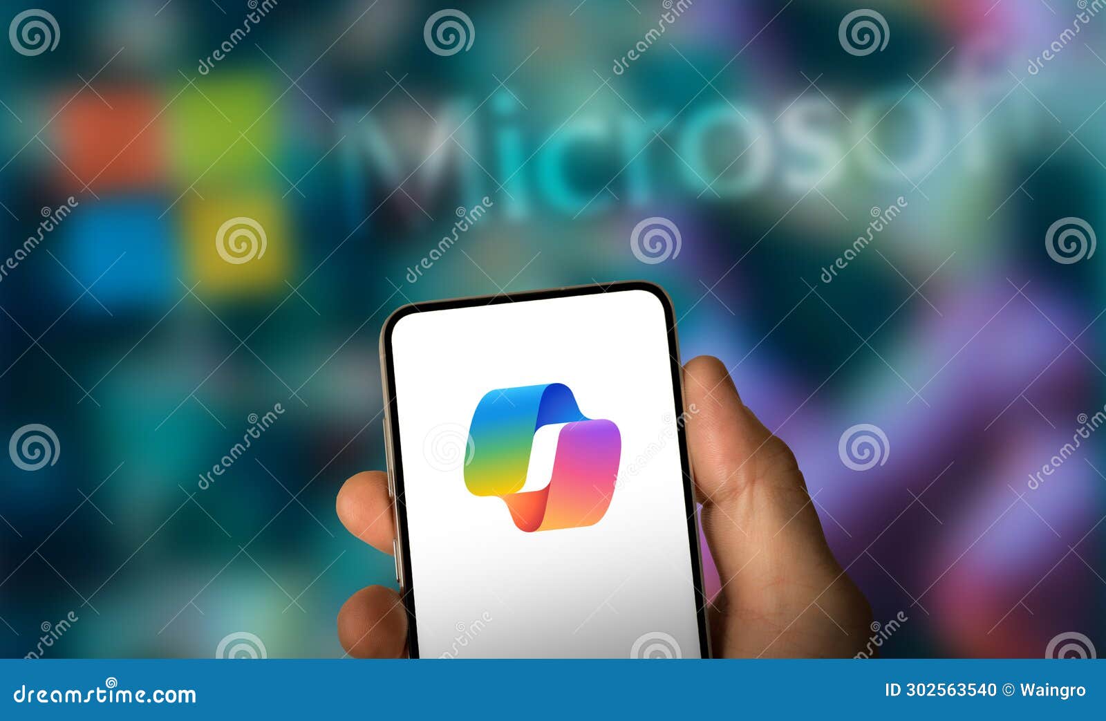 Microsoft Copilot Chatbot Logotype Displayed on Mobile Device Editorial ...