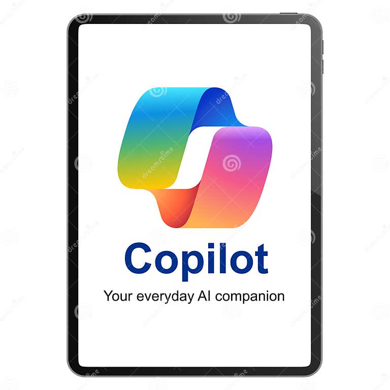 Microsoft Copilot Logo on a Tablet Screen, Microsoft 365 Copilot is an ...
