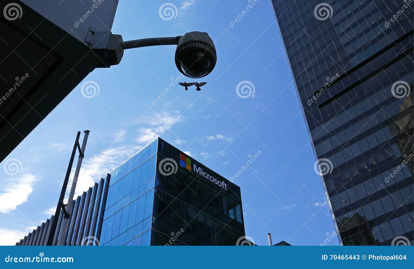 Microsoft Corporate Building and Security Camera Editorial Stock Photo ...