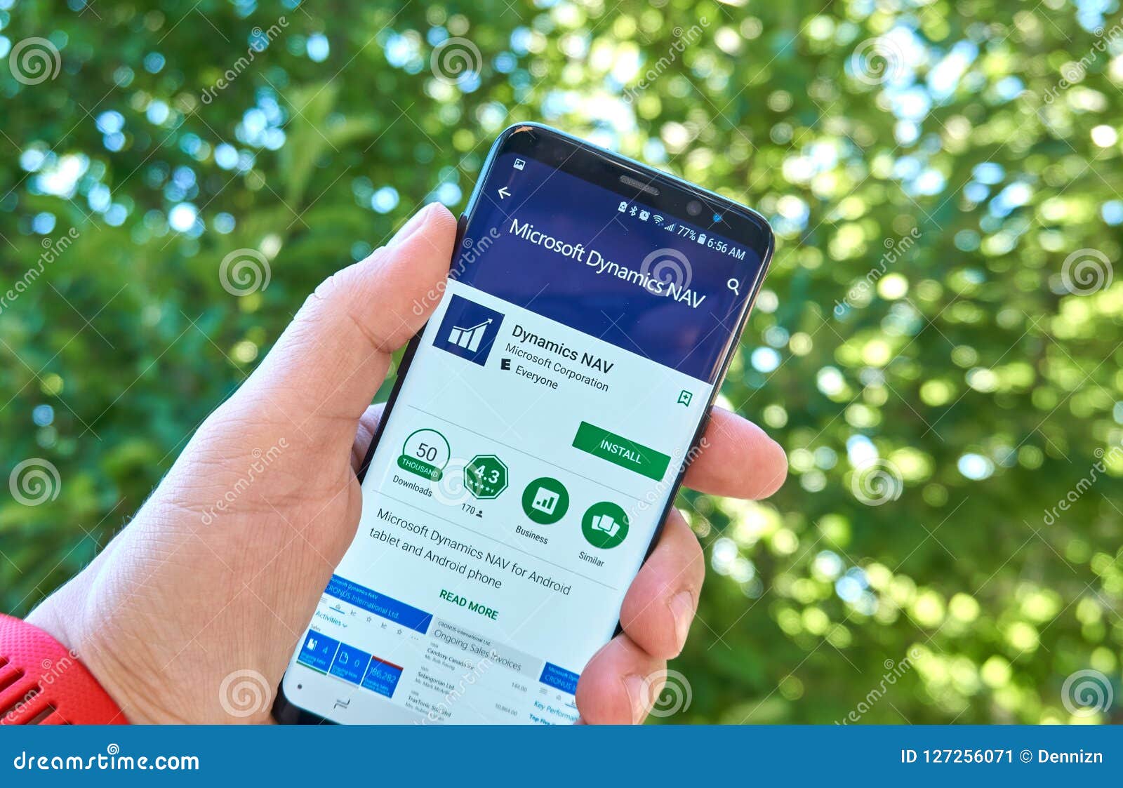 Microsoft Dynamics NAV Mobile App on Samsung S8. Editorial Photo ...