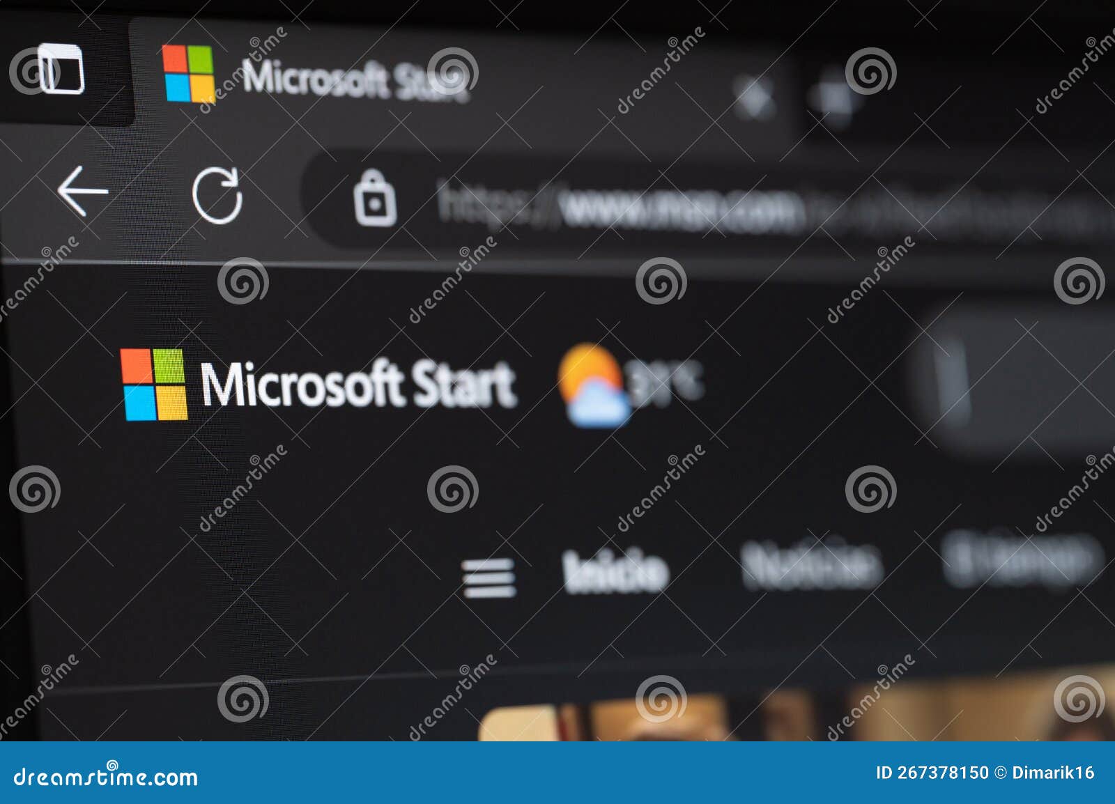 Microsoft edge start page editorial image. Image of edge - 267378150