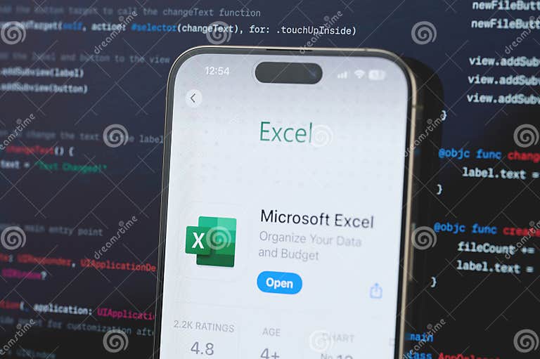 Microsoft Excel on Iphone Screen Editorial Photography - Image of ...