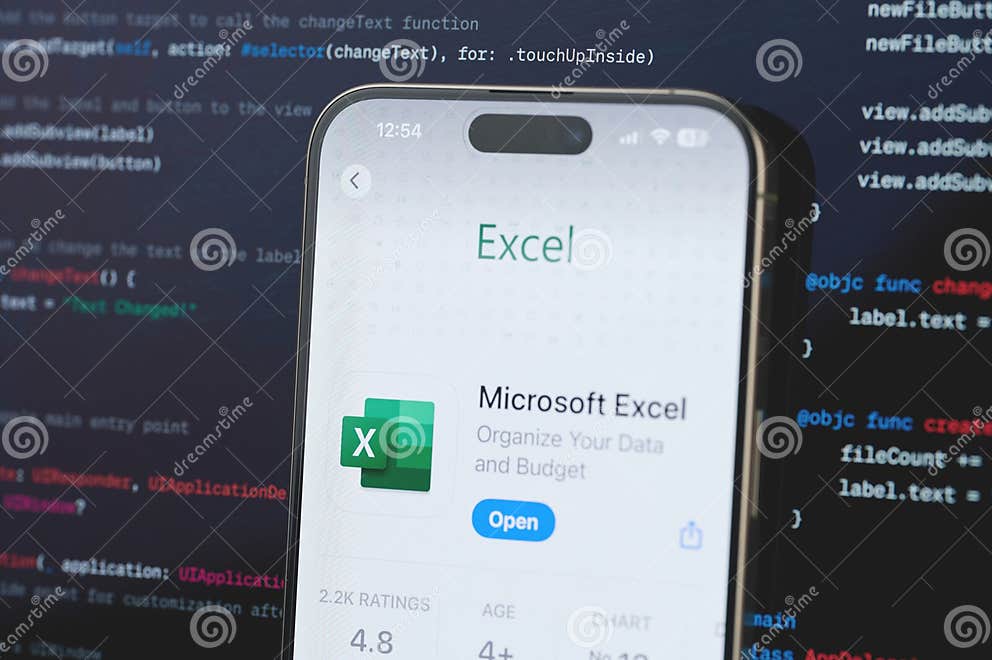 Microsoft Excel on Iphone Screen Editorial Photography - Image of ...