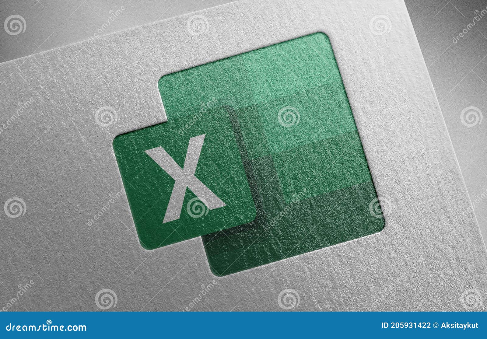 Excel-4 on paper texture editorial photography. Image of macro - 205931422