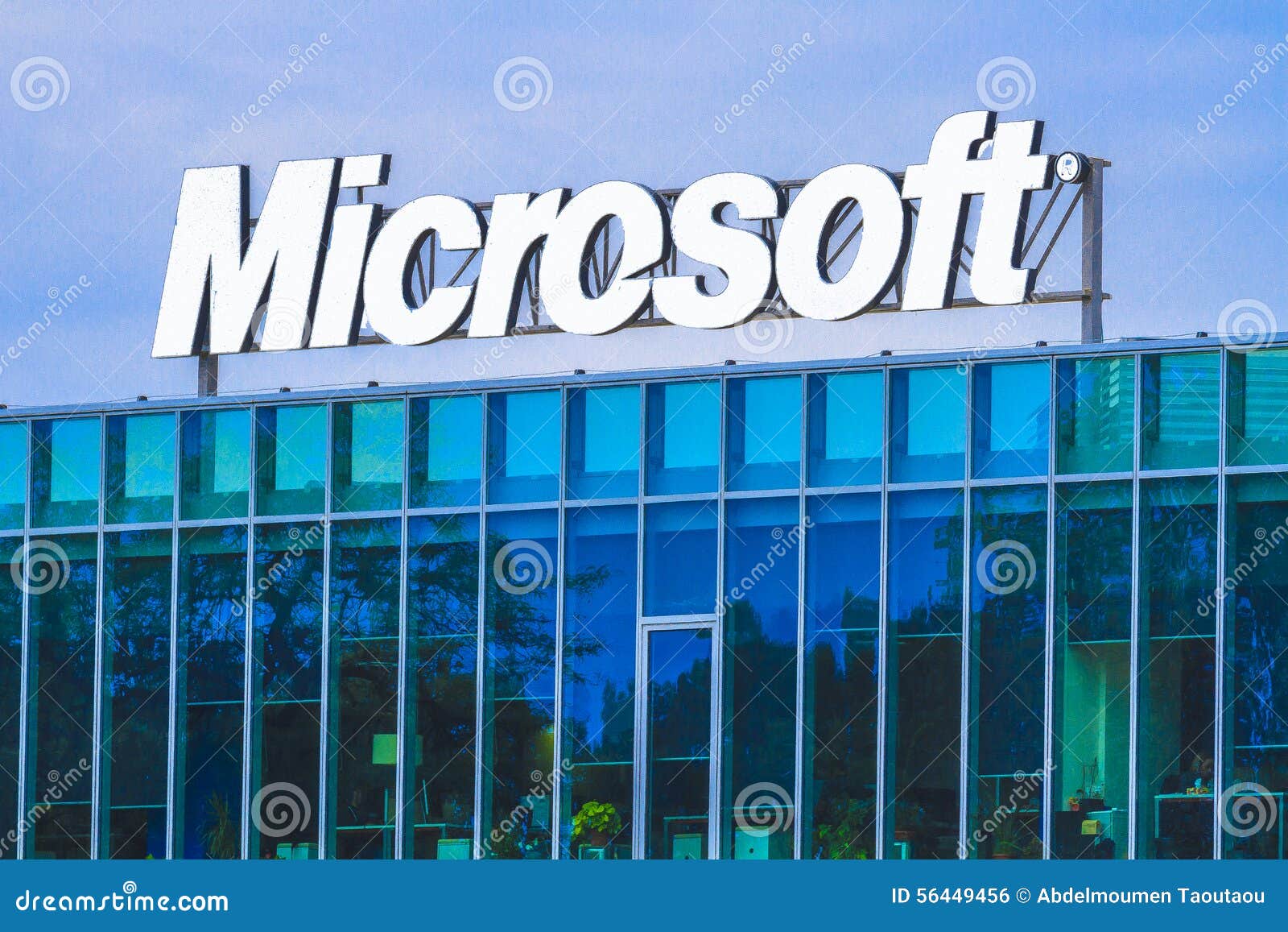 Microsoft headquarter editorial photo. Image of industrial - 56449456