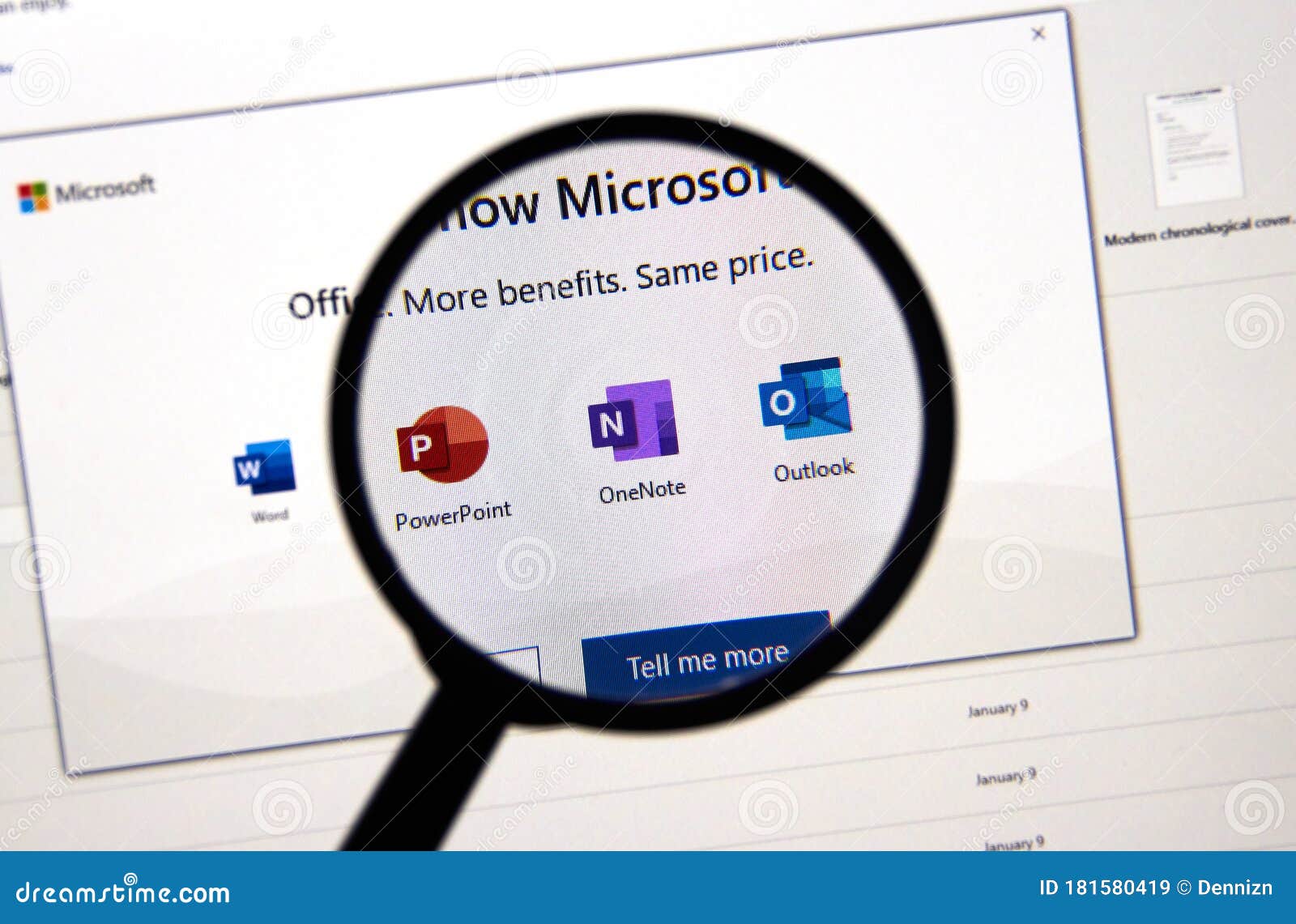 MIcrosoft 365 Icons and Other Office Applications on a Web Site ...