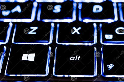 Microsoft Keyboard editorial photo. Image of blue, hack - 27966891