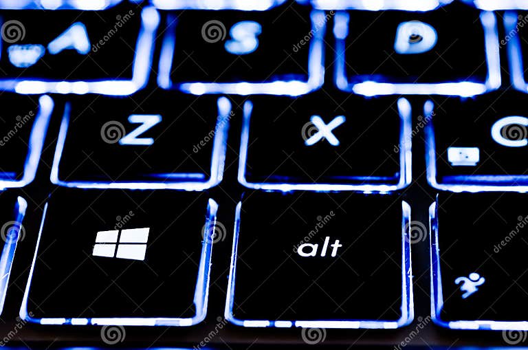 Microsoft Keyboard editorial photo. Image of blue, hack - 27966891