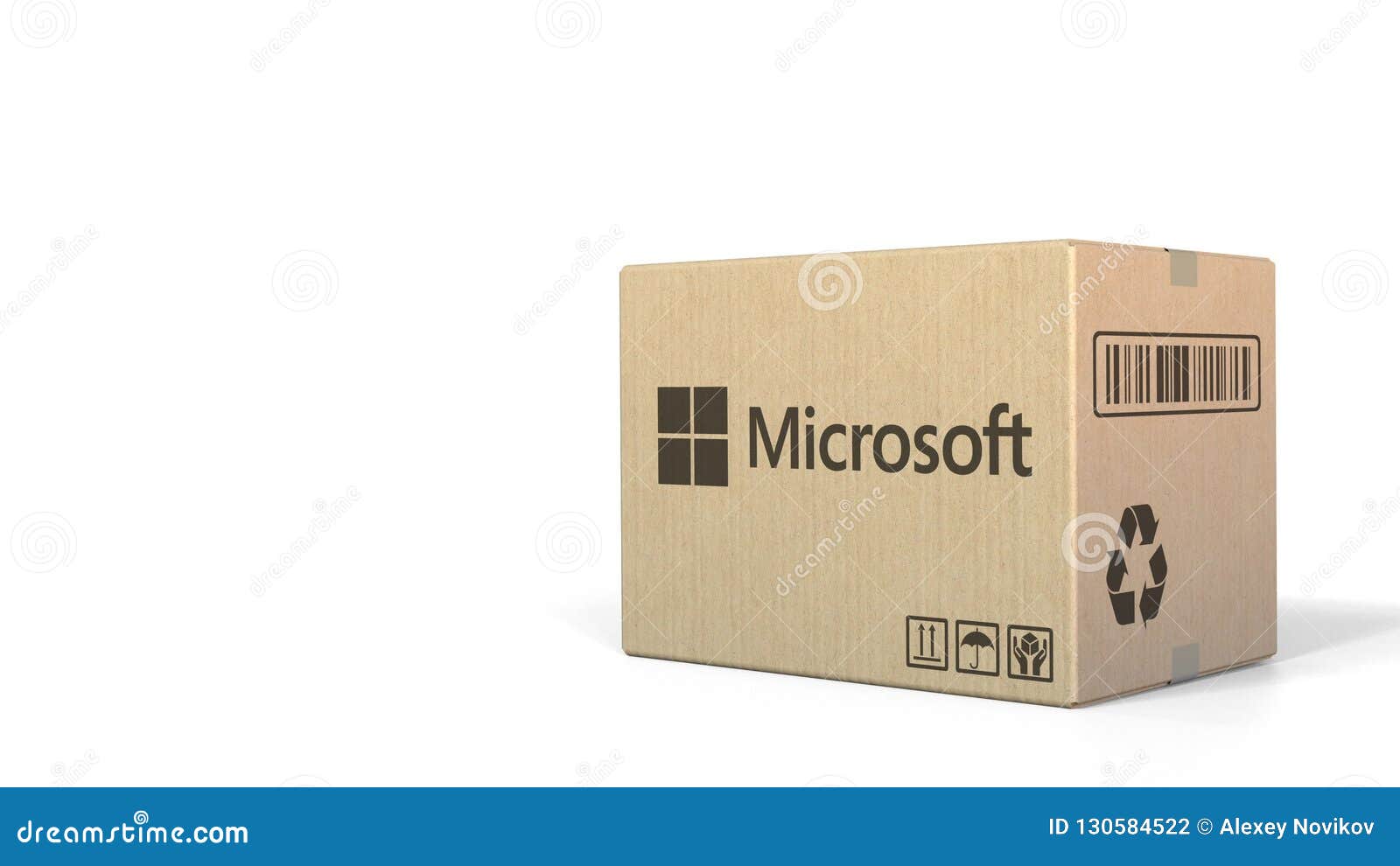 Microsoft Logo on a Carton. Editorial 3D Animation Stock Footage ...