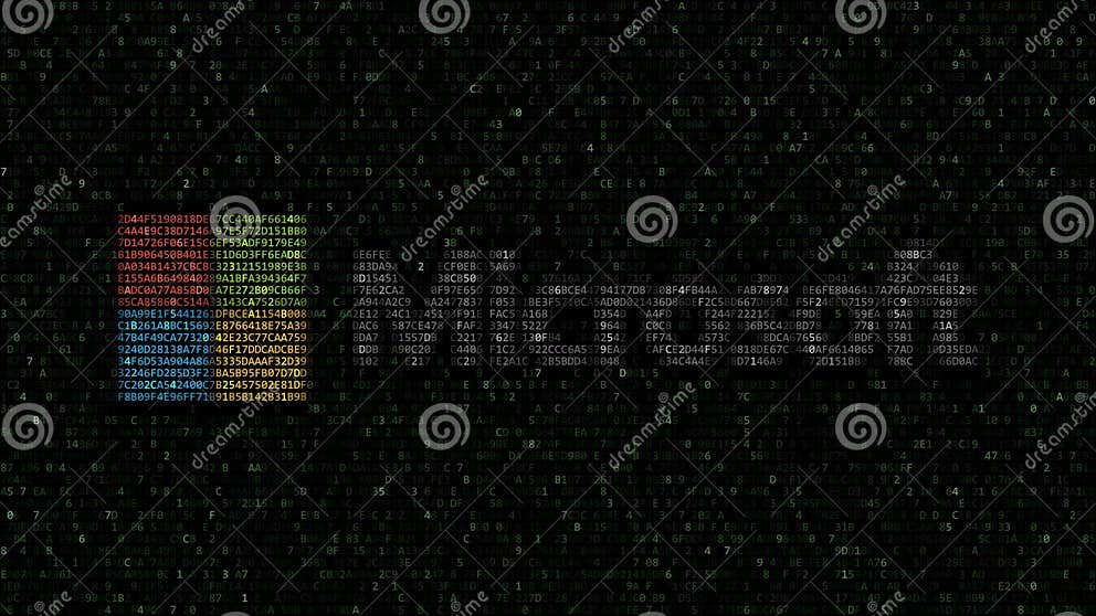 Microsoft Logo Made of Hexadecimal Symbols on Computer Screen. Editorial 3D Rendering Editorial ...