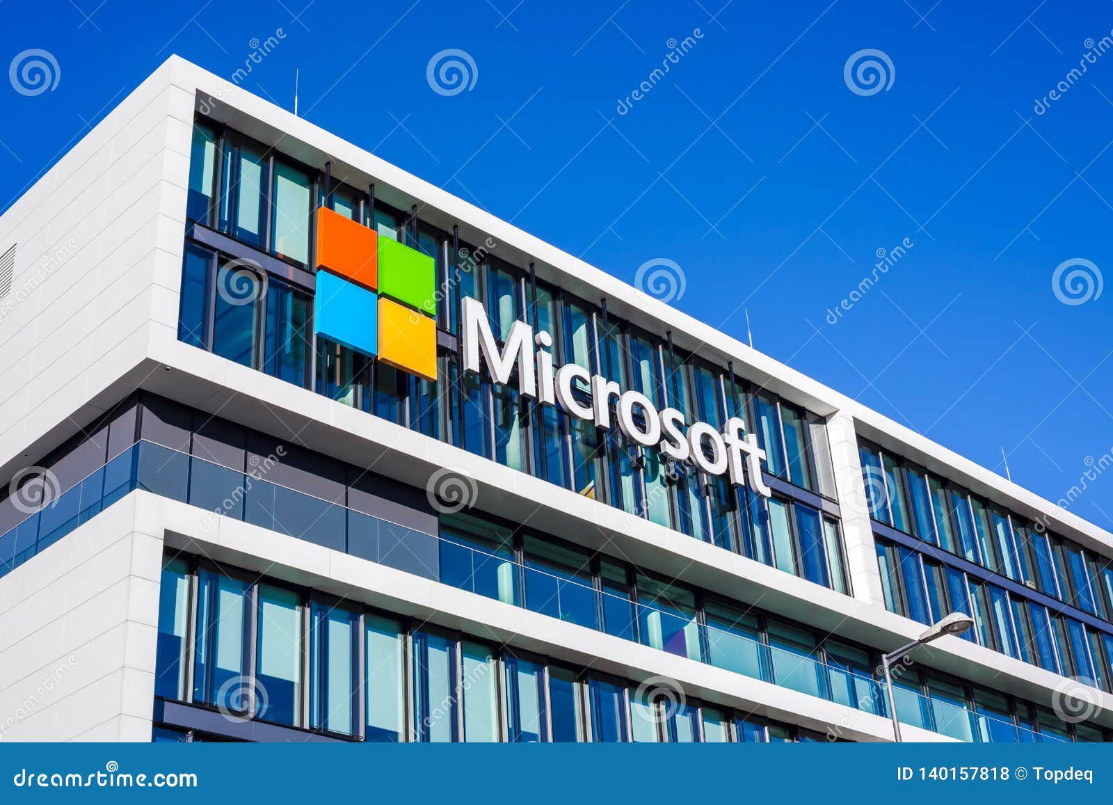 Microsoft Logo at Office Building, Munich Germany Editorial Stock Photo ...