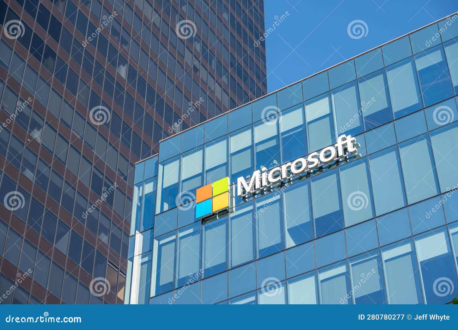 Microsoft Logo on the Side of a Office Building Editorial Photography ...