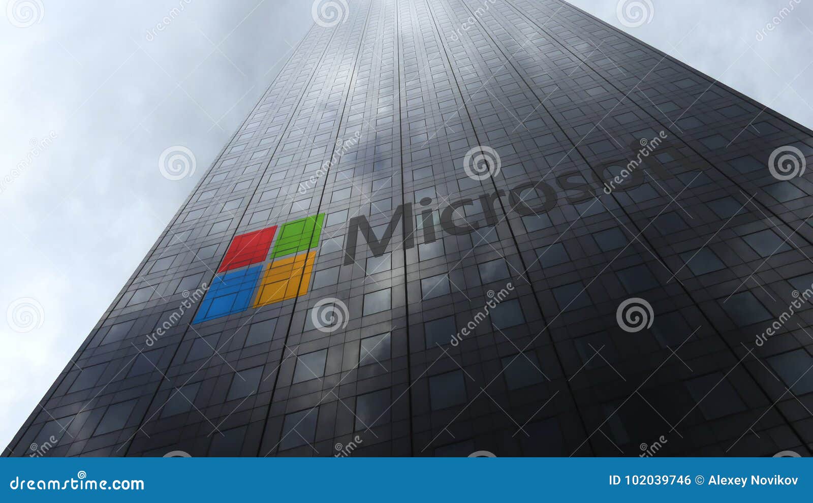Microsoft Logo. Microsoft Headquarters In Rome Editorial Image ...