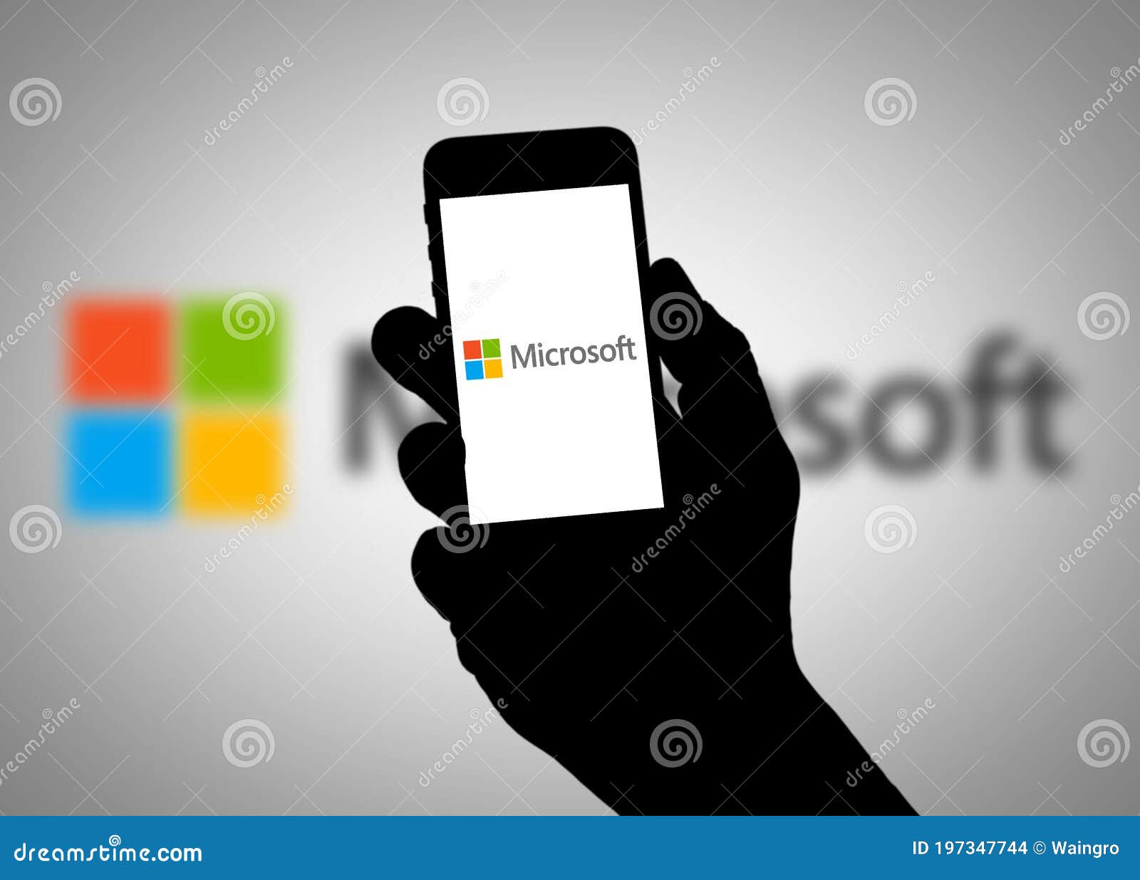 MICROSOFT Mobile Device with Microsoft App Editorial Stock Image ...