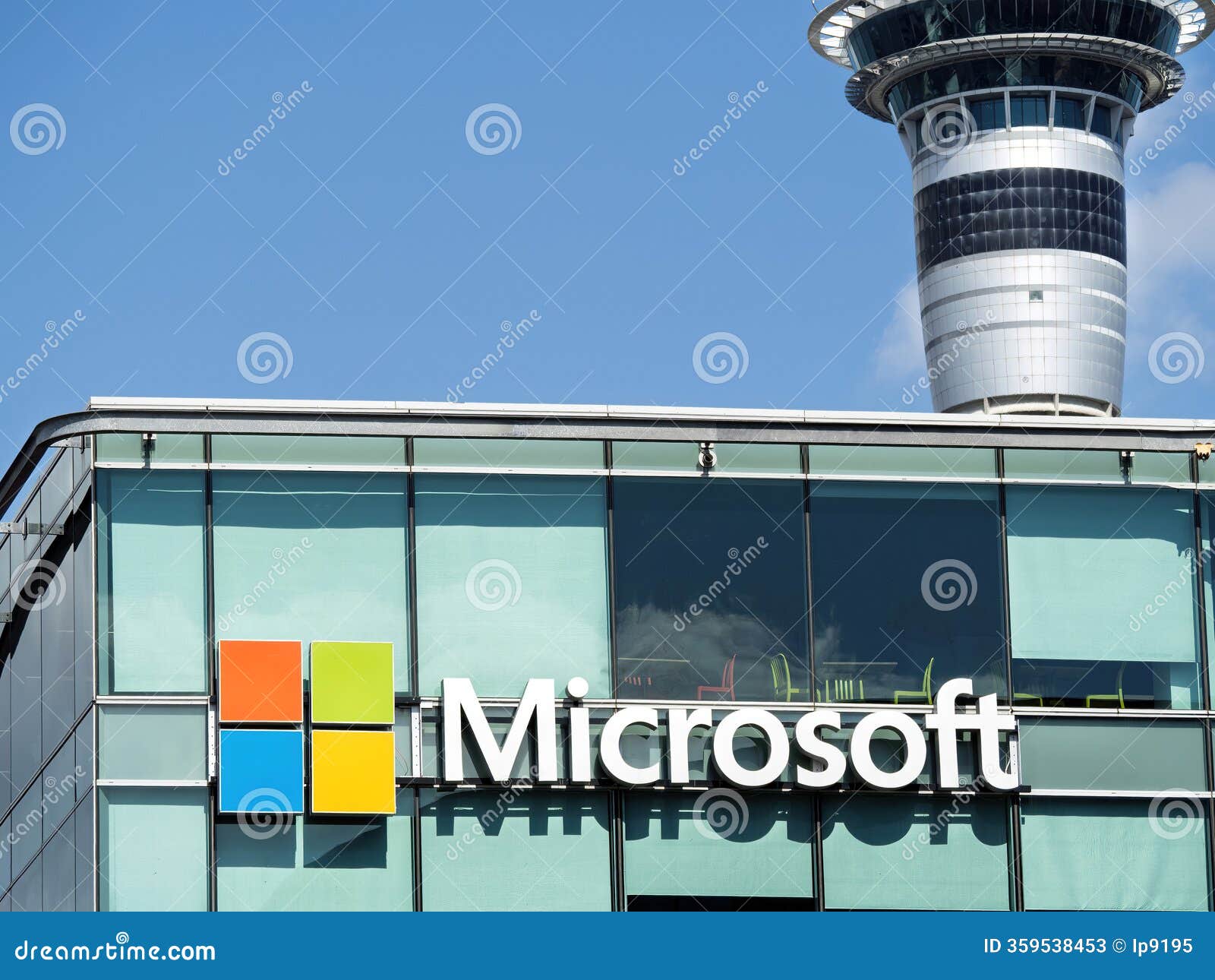 Microsoft Office Building with Sky Tower at Background Editorial Stock ...