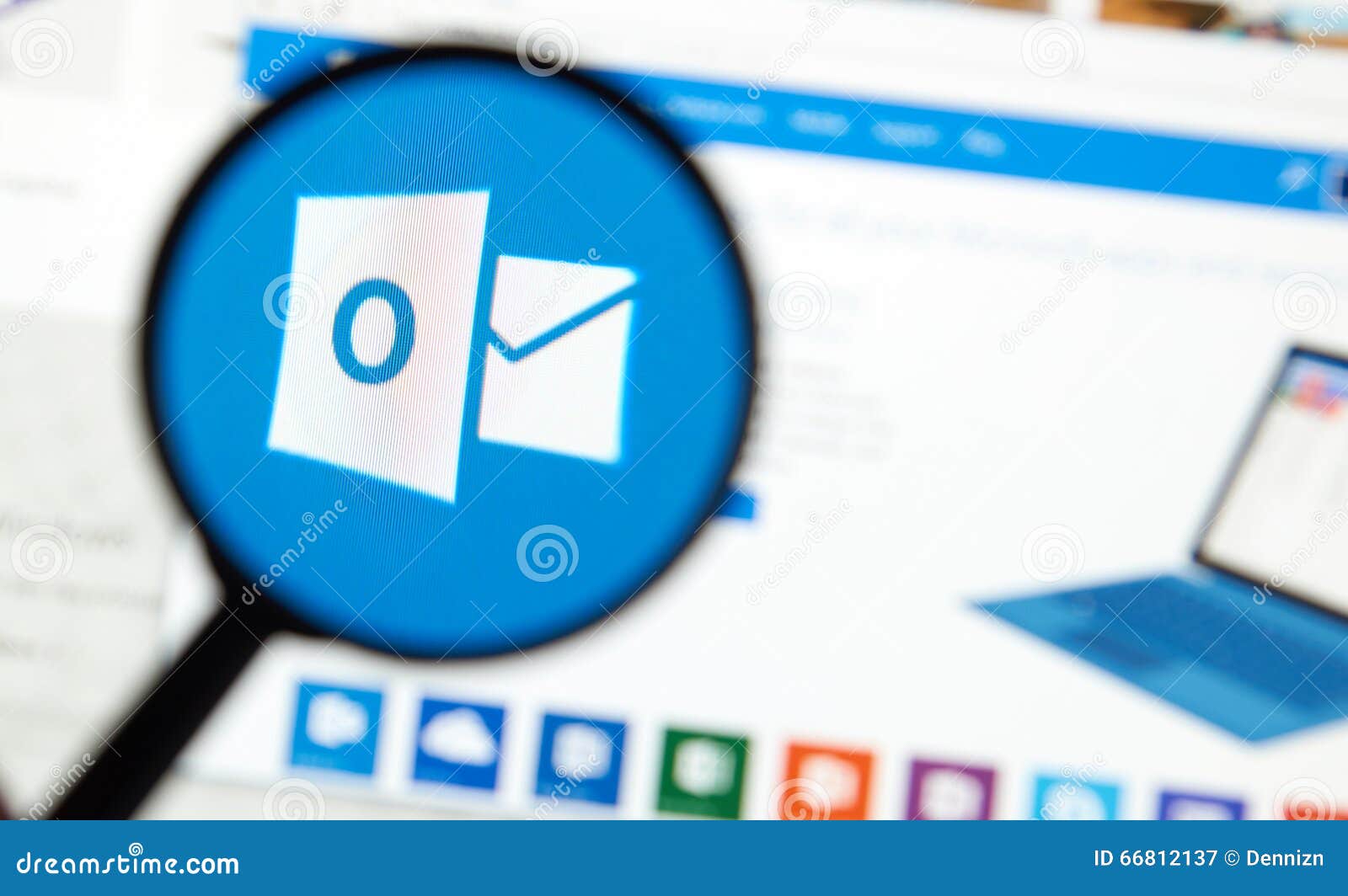Microsoft Office Outlook. editorial photography. Image of aplications ...