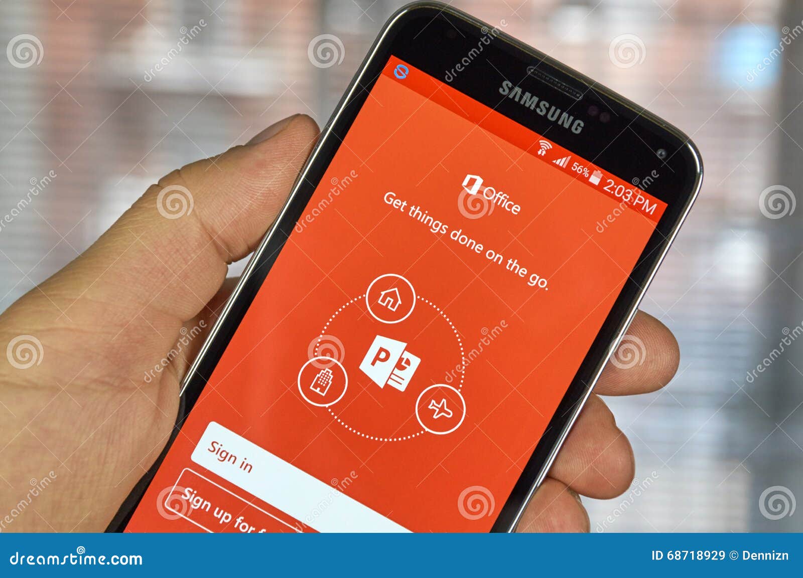 Microsoft Office Power Point Mobile App Editorial Stock Image - Image ...