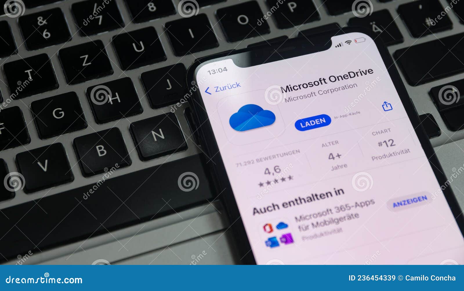 Microsoft OneDrive Application Icon On Apple IPhone X Screen Close-up ...
