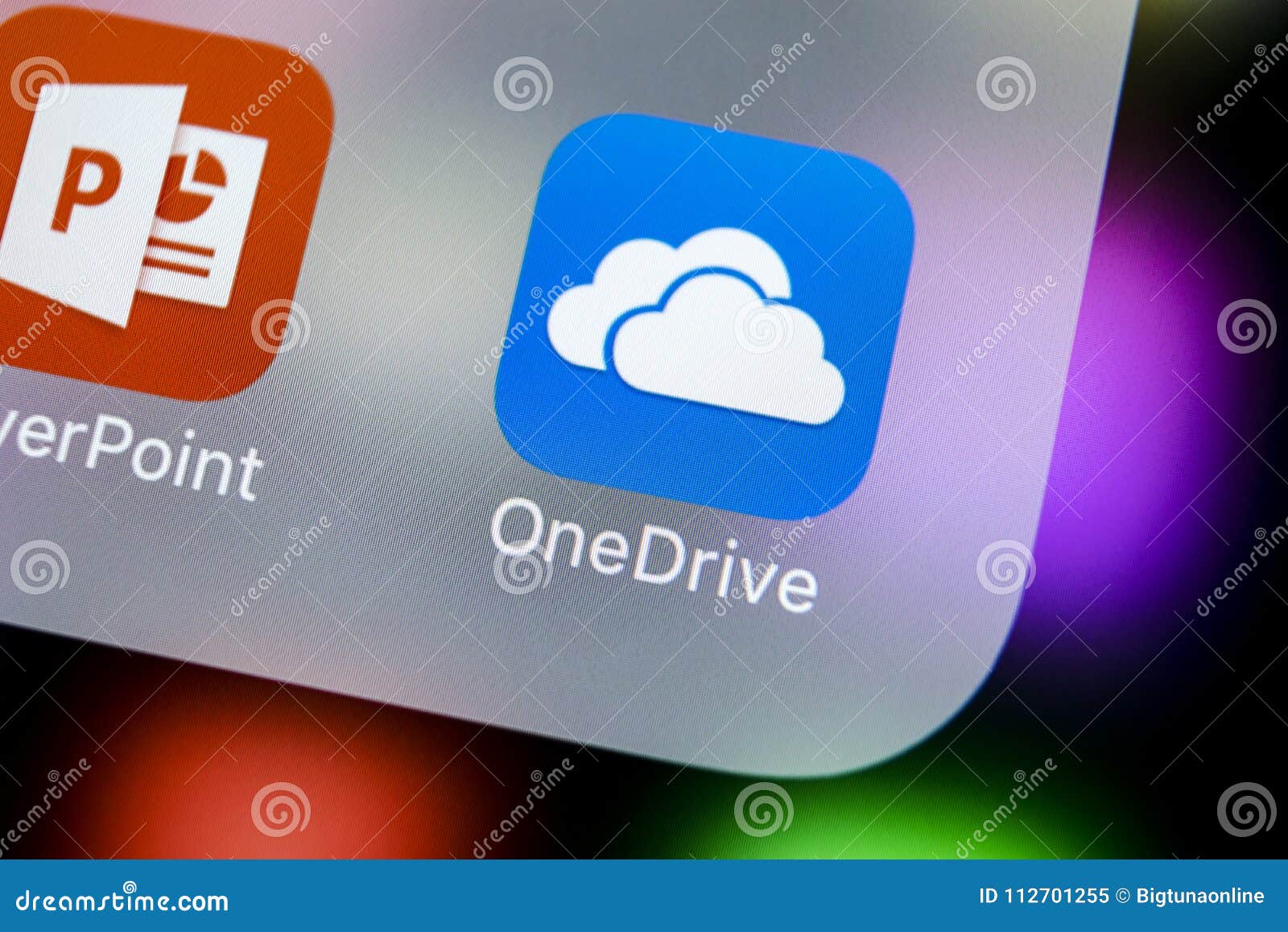 Microsoft OneDrive Application Icon On Apple IPhone X Screen Close-up ...