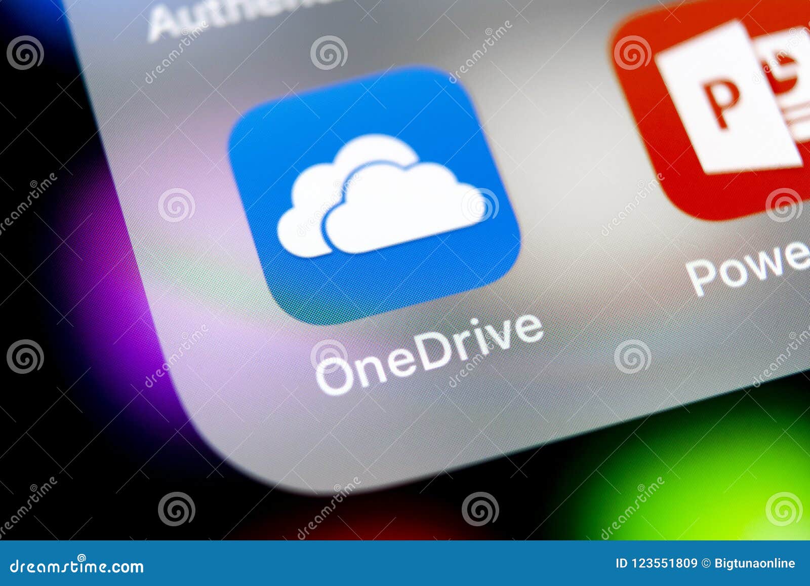 Microsoft OneDrive Application Icon On Apple IPhone X Screen Close-up ...