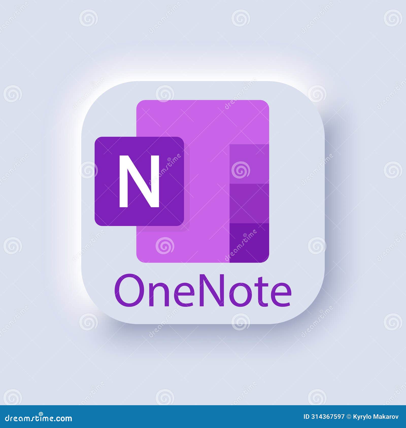 Microsoft OneNote Logo. Program for Creating Quick Notes and Organizing ...
