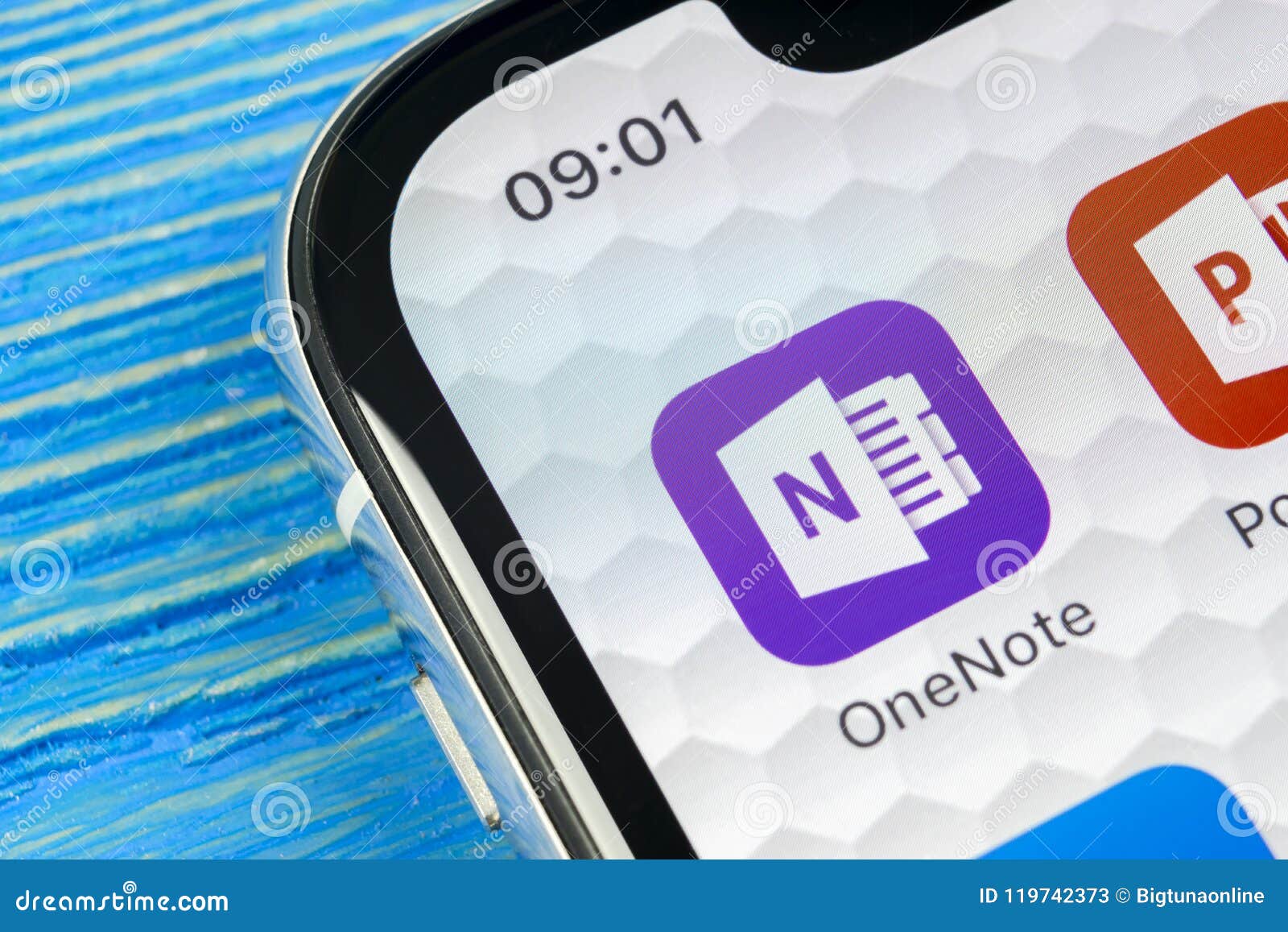 Microsoft OneNote Office Application Icon on Apple IPhone X Screen ...