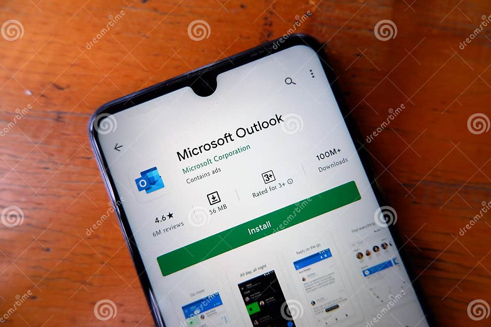 Microsoft Outlook editorial image. Image of application - 213716660
