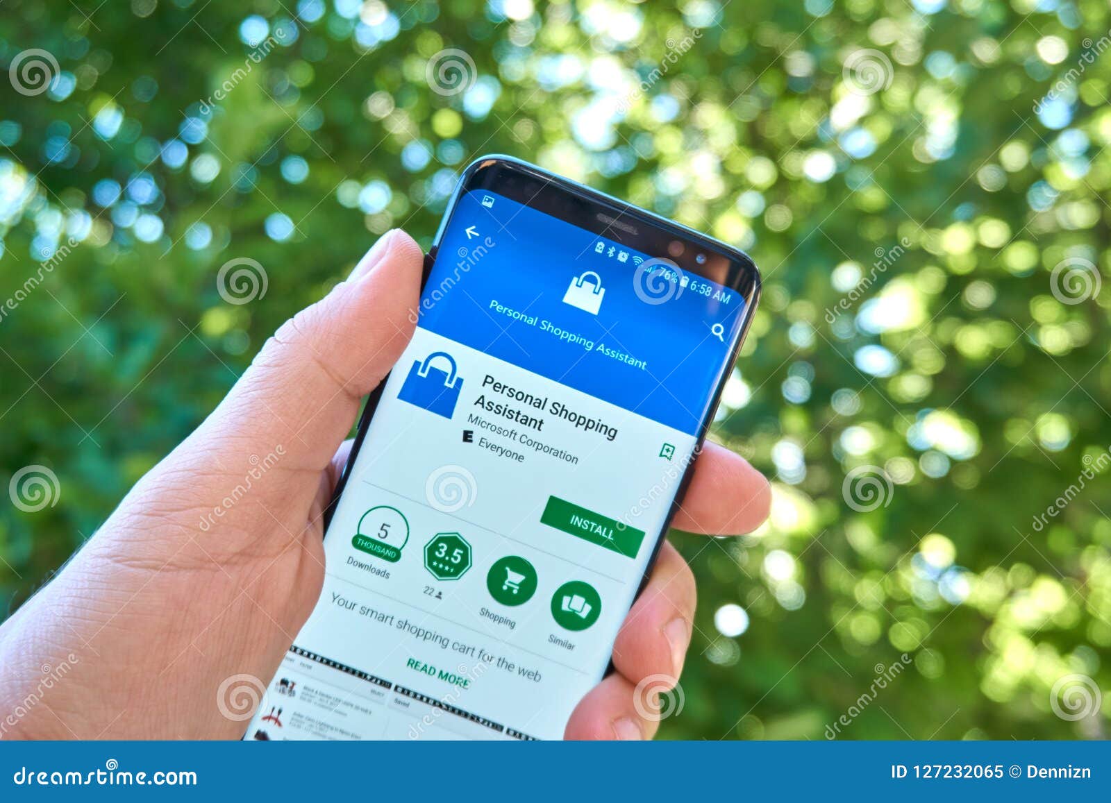Microsoft Personal Shopping Assistant Mobile App on Samsung S8 ...