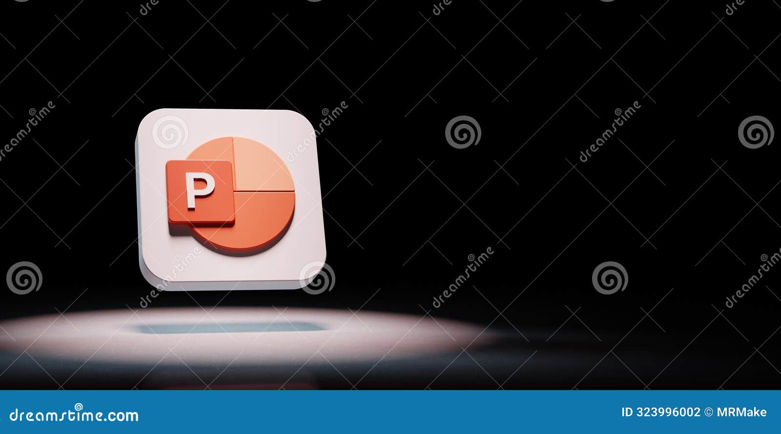 Microsoft PowerPoint App Icon Spotlighted on Black Background Editorial ...