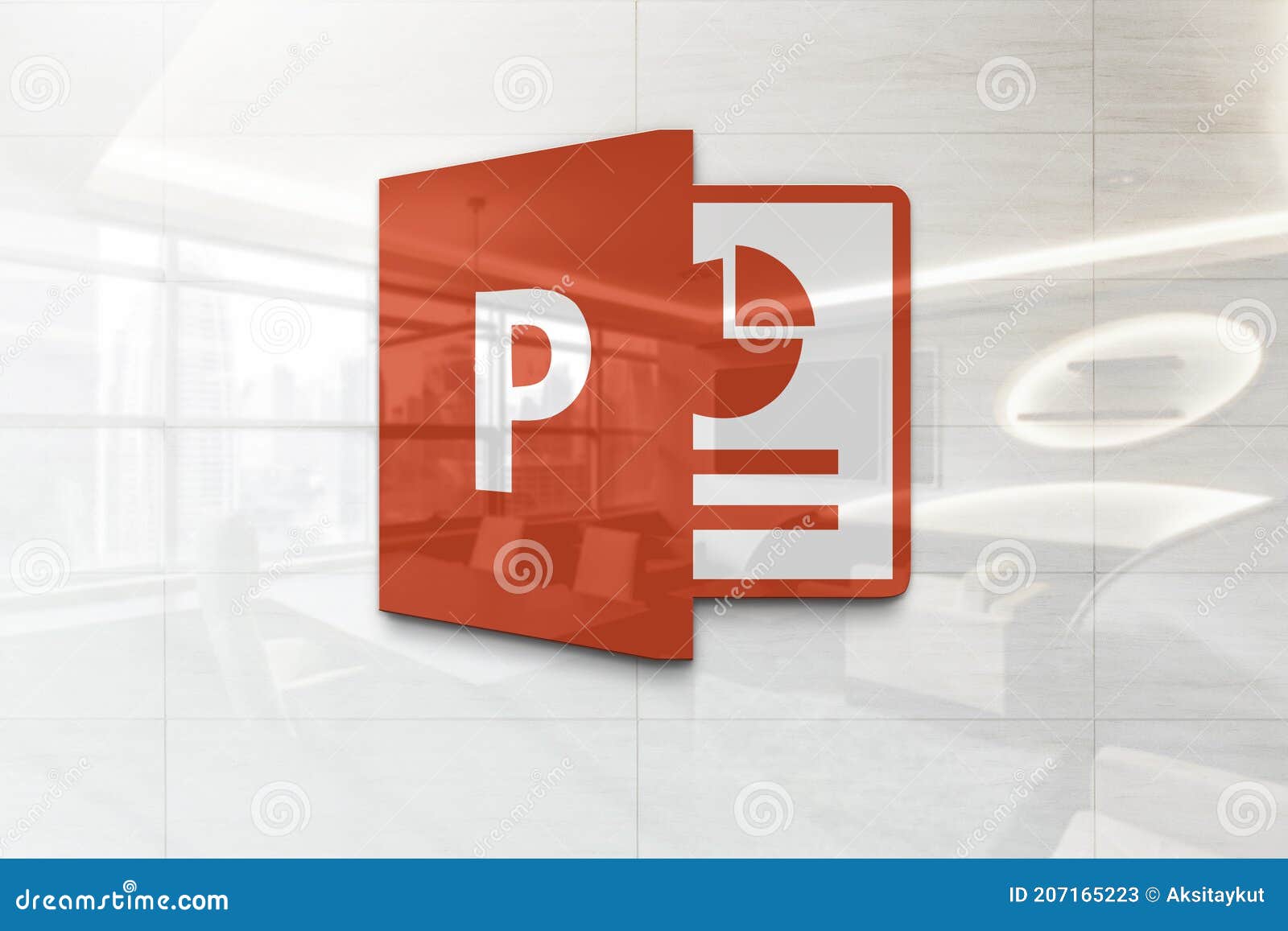 Microsoft Powerpoint 2013 on Iphone Realistic Texture Editorial Stock ...