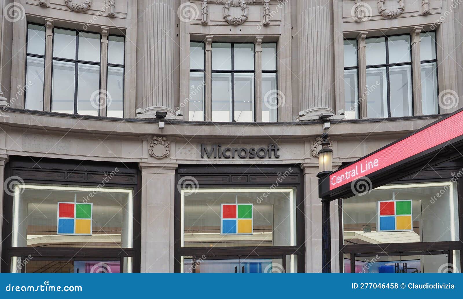 Microsoft Shopfront Sign in London Editorial Stock Photo - Image of ...