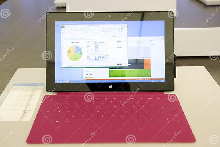 Microsoft Surface in Microsoft Store Editorial Photography - Image of ...