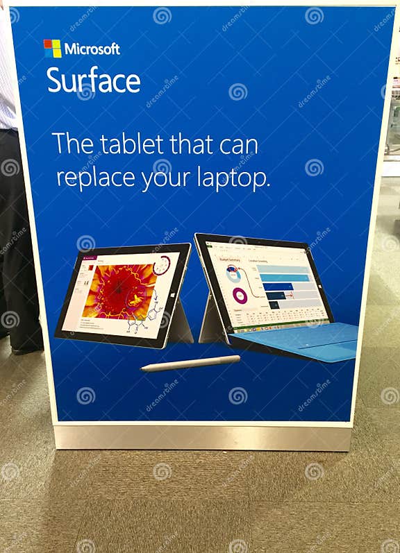 Microsoft Surface in Store Advertising Display Editorial Stock Image ...
