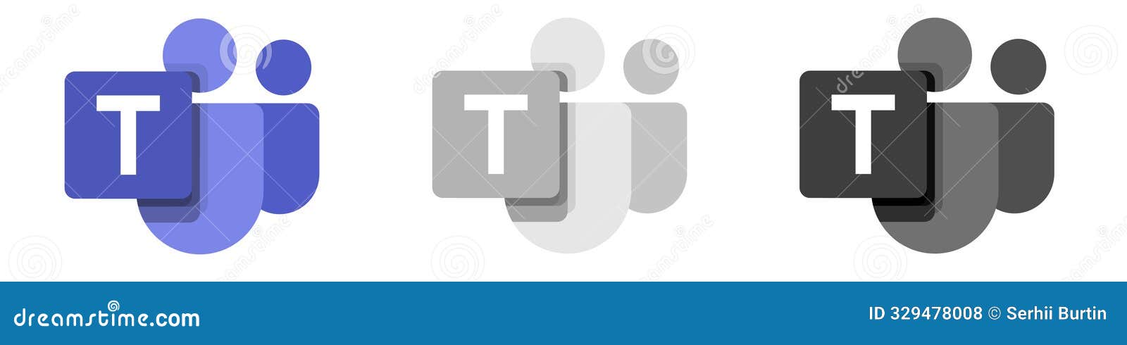 Microsoft Teams App Icon. Gray and Black White Application for ...