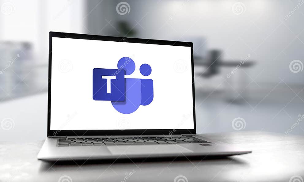 Microsoft Teams Application Displayed on Laptop Editorial Stock Image ...