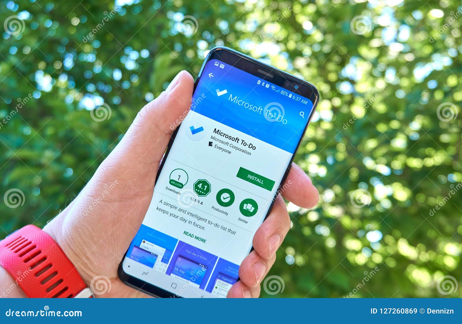 Microsoft To-Do Mobile App on Samsung S8. Editorial Stock Image - Image ...