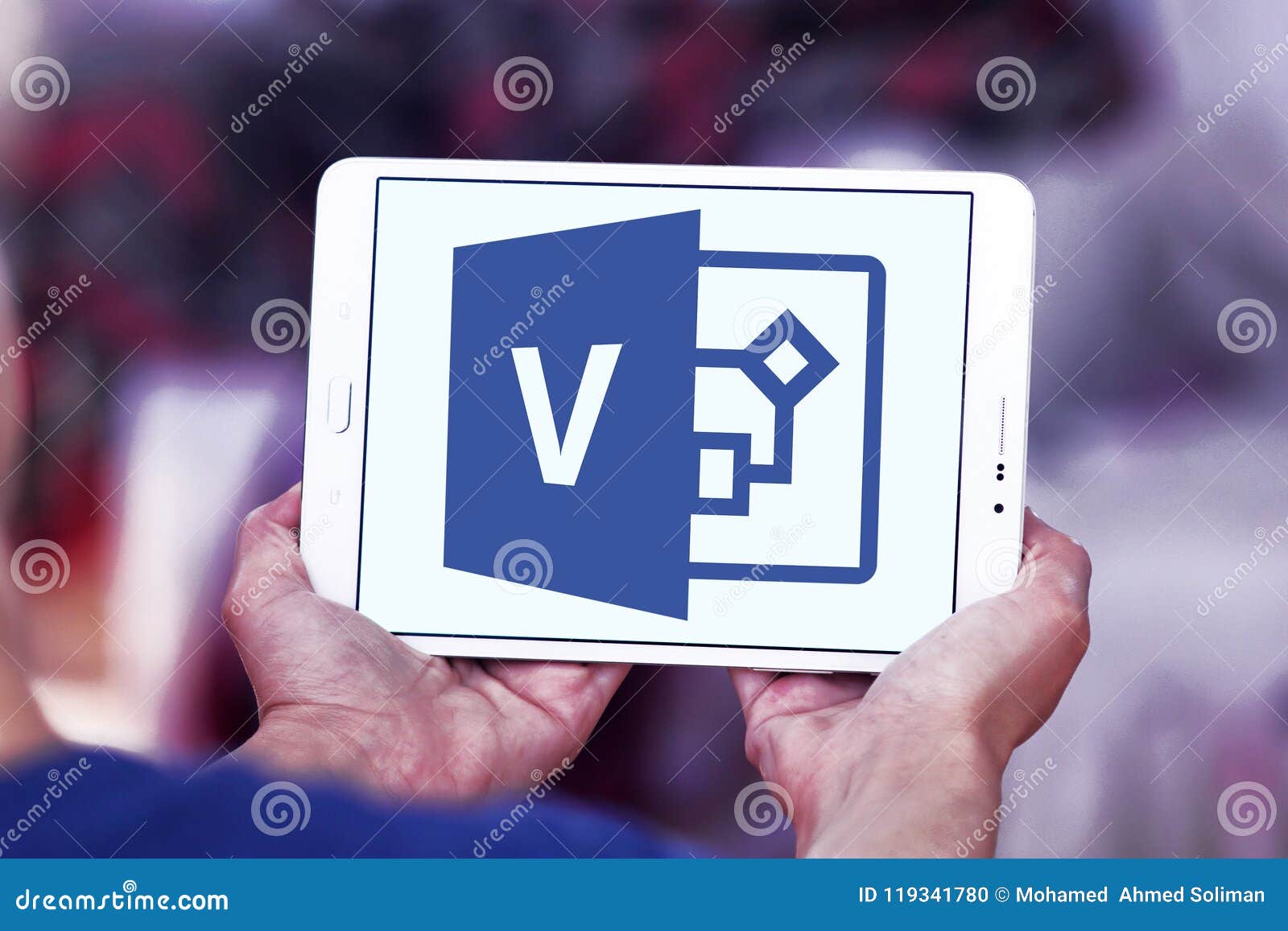 Microsoft Visio logo redaktionell foto. Bild av vektorer - 119341780