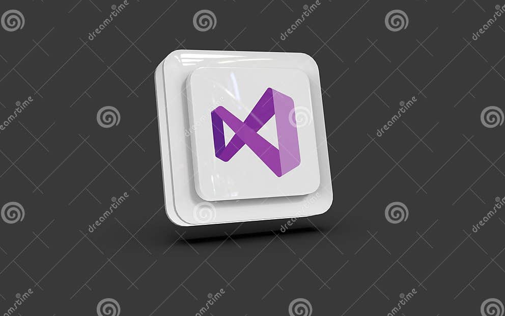 Microsoft Visual Studio App Button Rendering, Logo in Dark Background ...