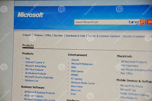 Microsoft website editorial stock image. Image of business - 18008809