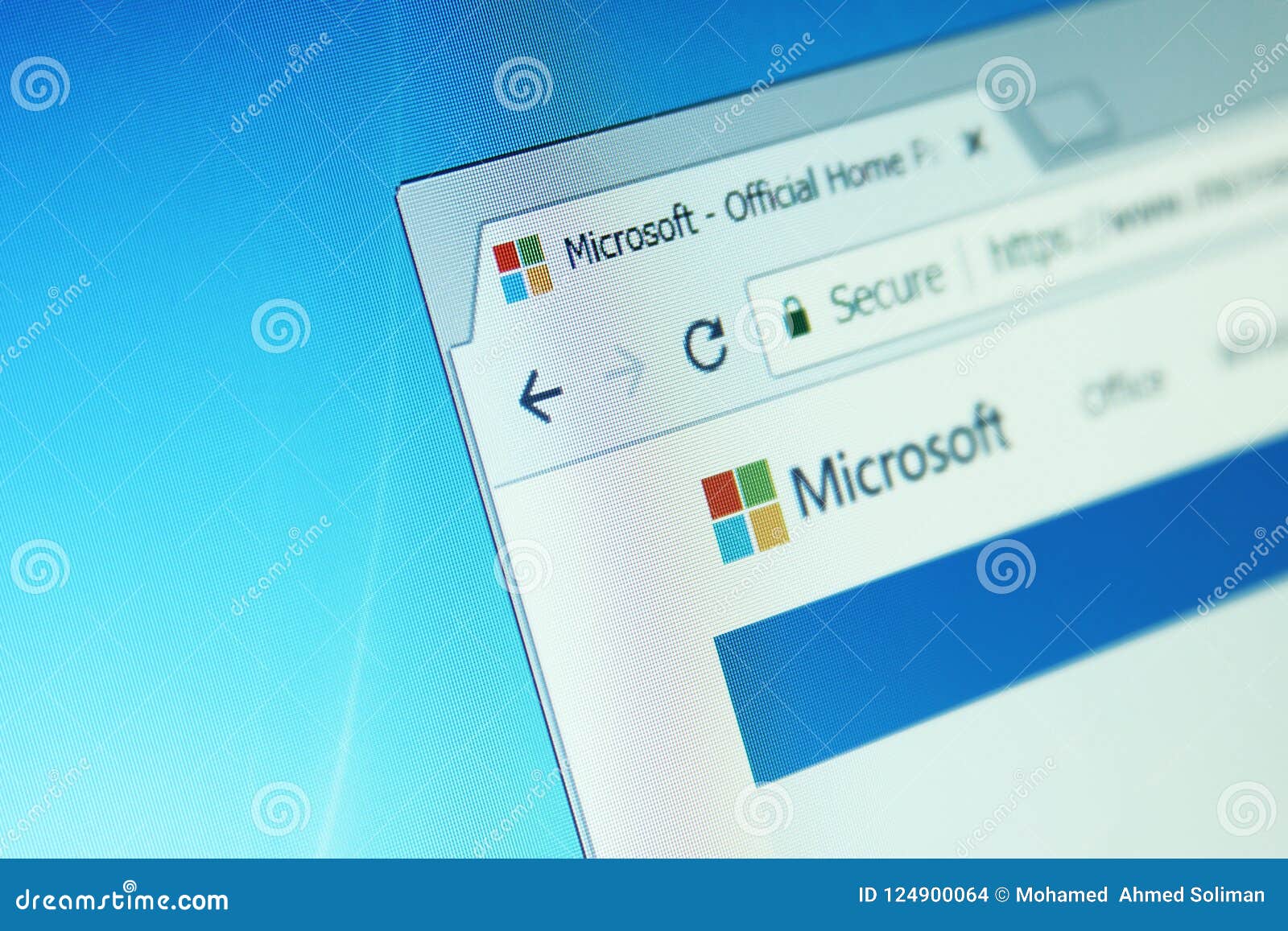 Microsoft website editorial stock image. Image of software - 124900064