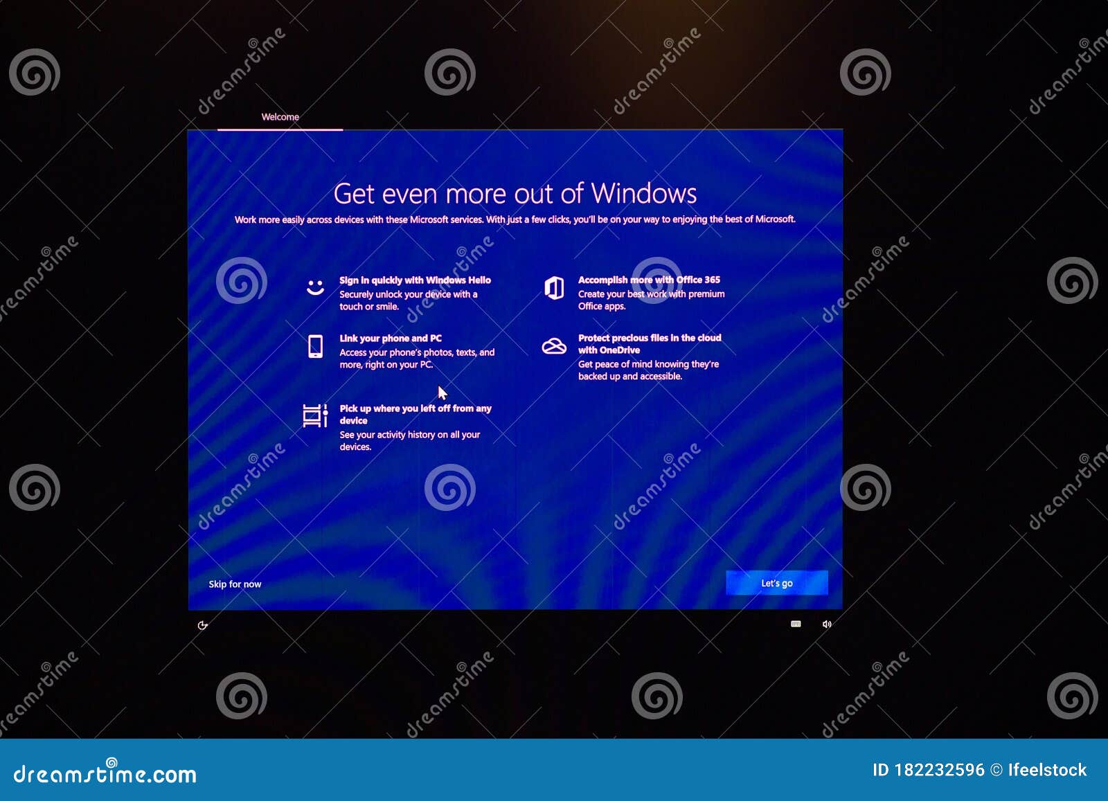 Microsoft Windows PC Computer during the Update of the OS Operating ...