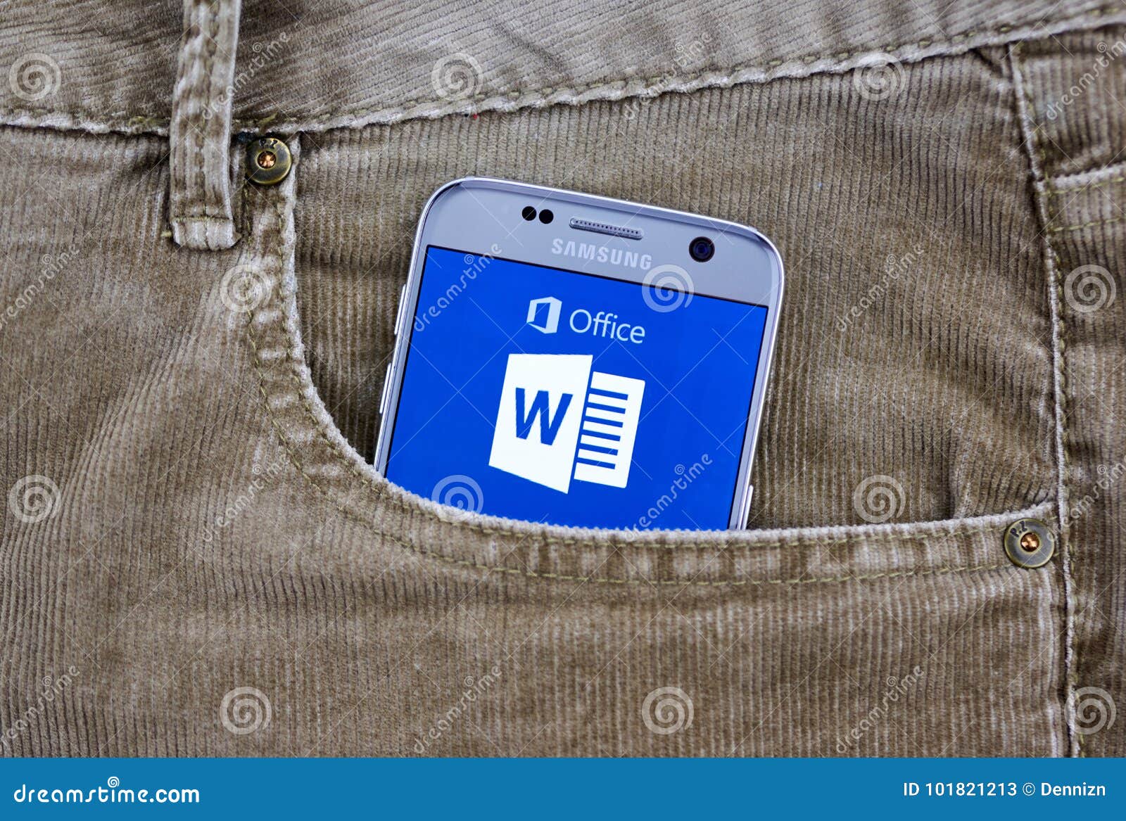 Microsoft Word Android Application Editorial Stock Photo - Image of ...