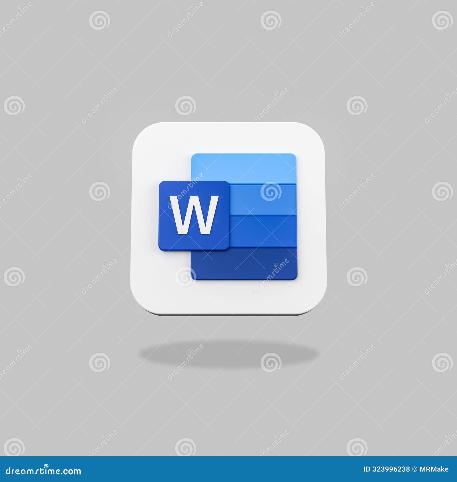 Microsoft Word App Icon on Flat Gray Background Editorial Stock Photo ...