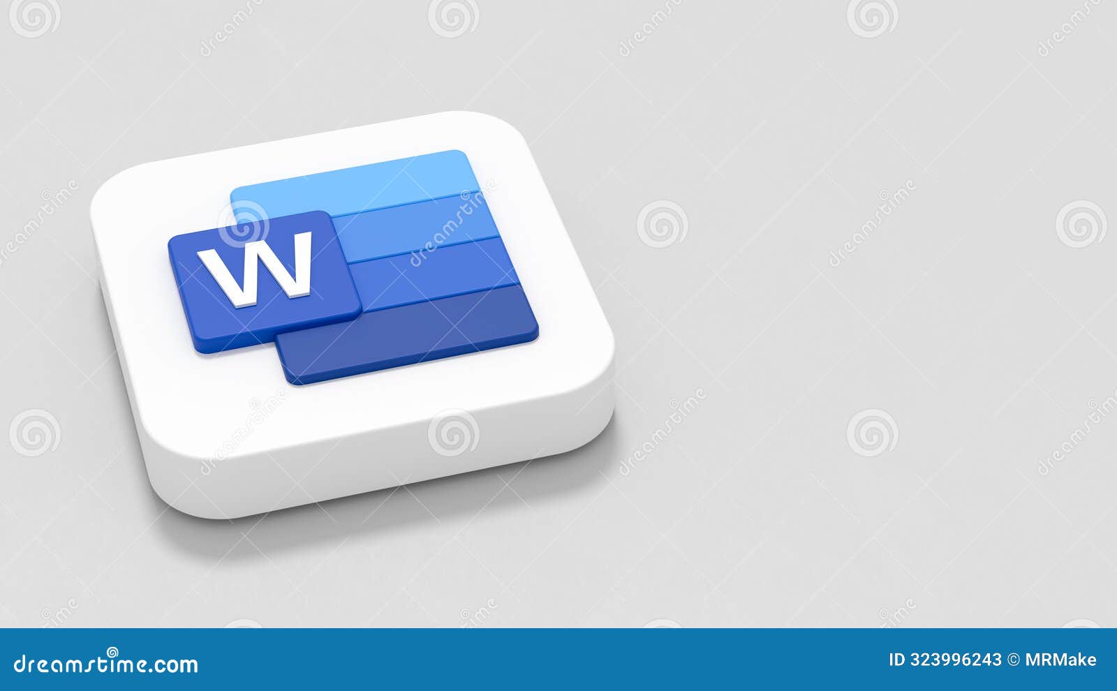 Microsoft Word App Icon on Gray Background with Copy Space Editorial ...