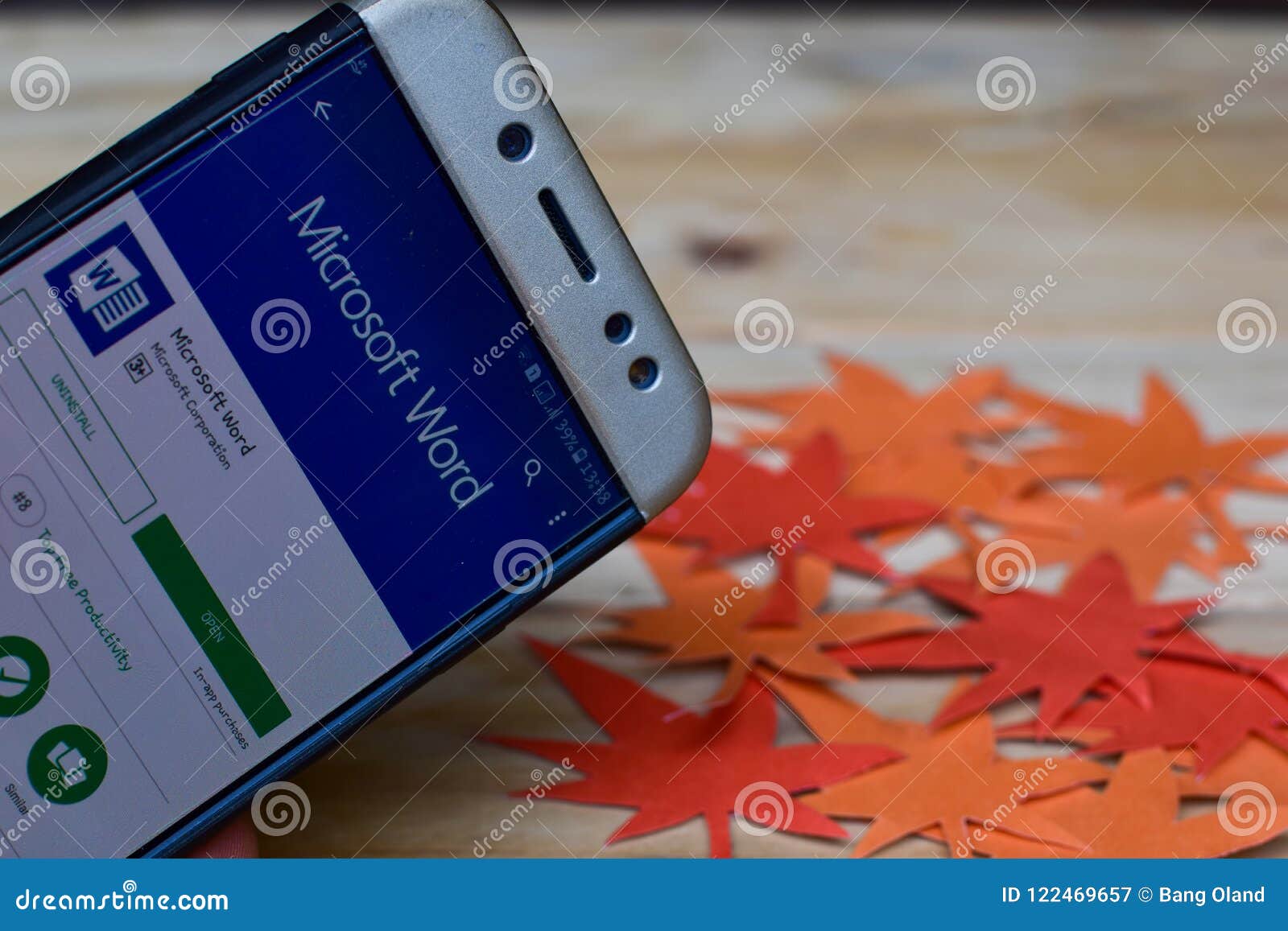 Microsoft Word App on Smartphone Screen. Microsoft Word is a Freeware ...