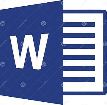 Microsoft Word Blue Symbol Sign, Word Application Editorial Image ...